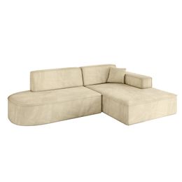 ECKSOFA Ottomane Rechts IREA-L1-v4 - 232x165x77 cm Beige