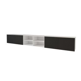 LOWBOARD ZENO-W 3x100x40x40 cm - Wei&szlig; / Schwarz