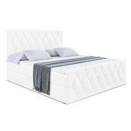 BOXBETT VELANTO-Z - 120 x 200 - H3 - Wei&szlig; Hochglanz