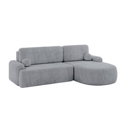 ECKSOFA mit Schlaffunktion und Bettkasten LIRA-L - 264x172x89 Grau