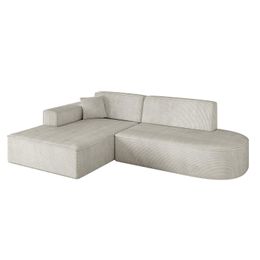 ECKSOFA Ottomane Links IREA-L1-v4 - 232x165x77 cm Creme