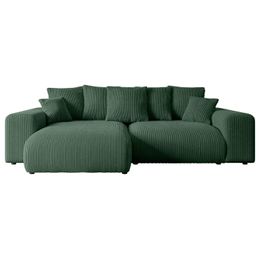 ECKSOFA Ottomane links ESKAR-L 266x176x72 Gr&uuml;n Cord