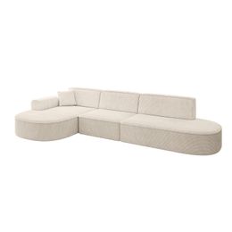 ECKSOFA Ottomane Links MARI-L2 - 328x171x79 cm Beige Cord