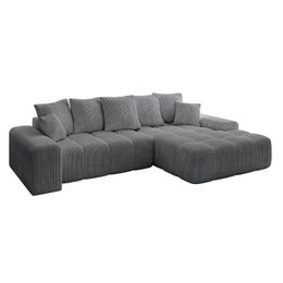 ECKSOFA Ottomane Rechts ENSI-L - 267x164x69 cm Dunkelgrau