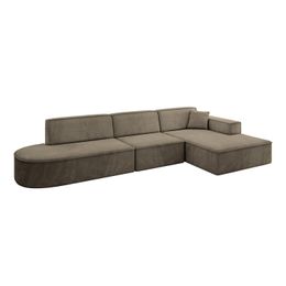 ECKSOFA Ottomane Rechts IREA-L2-v4 - 328x171x79 cm Braun