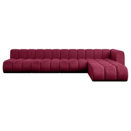 ECKSOFA modulares Sofa Darnel-L3 - 387x177x70 cm Bordeauxrot
