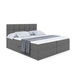 BOXBETT mit Matratze H3 und Lattenrost - MARCE - 140x200 Grau