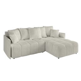 ECKSOFA Ottomane rechts LONLI-L 251x189x68 Creme Cord
