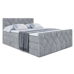 BOXSPRINGBETT CATOR-Z KING - 140x200 - H3/H4 - Grau