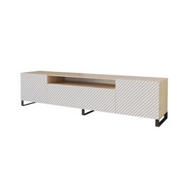 LOWBOARD ZENO-S 200x53x41 cm - Artisan / Wei&szlig;