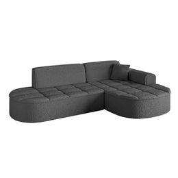 ECKSOFA Ottomane Rechts TARO-L1 - 243x171x79,5 cm Grau