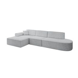 ECKSOFA Ottomane Links IREA-L2-v3 - 327x165x77 cm Grau