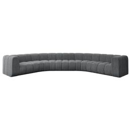 WOHNLANDSCHAFT modulares Sofa Lazro-U1 - 373x373x70 cm Dunkelgrau