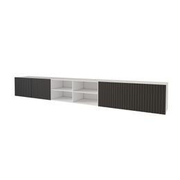 LOWBOARD KITO-W 3x100x40x40 cm - Wei&szlig; / Schwarz