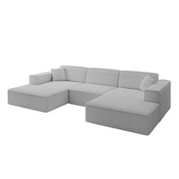 WOHNLANDSCHAFT IREA-U1-v4 - 301x165x77 cm Hellgrau