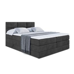 BOXSPRINGBETT OHIO KING - 140x200 - H3/H4 - Schwarz