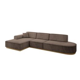 ECKSOFA Ottomane Links IREA-L2-v2 - 327x165x80 cm Braun