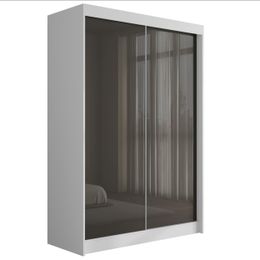 KLEIDERSCHRANK PEKA - 150 cm - Wei&szlig;|Grau