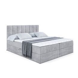 BOXBETT mit Matratze H3 und Lattenrost - OTTA - 140x200 cm Hellgrau