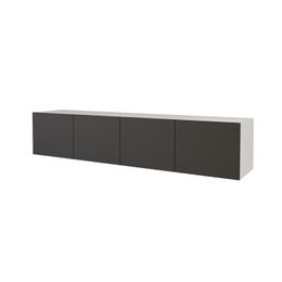 LOWBOARD ELIO-W 2x100x40x40 cm - Wei&szlig; / Schwarz