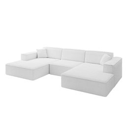 WOHNLANDSCHAFT IREA-U1-v4 - 301x165x77 cm Wei&szlig;