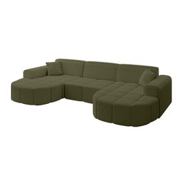 WOHNLANDSCHAFT LIVO-U1 - 315x173x79,5 cm Gr&uuml;n