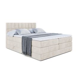 BOXSPRINGBETT MIAMI KING - 140x200 - H3/H4 - Creme