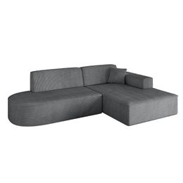 ECKSOFA Ottomane Rechts IREA-L1-v4 - 232x165x77 cm Duneklgrau