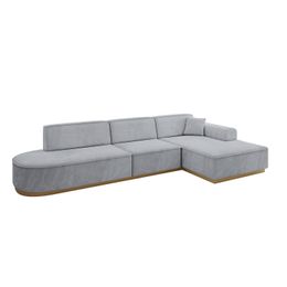 ECKSOFA Ottomane Rechts IREA-L2-v2 - 327x165x80 cm Grau