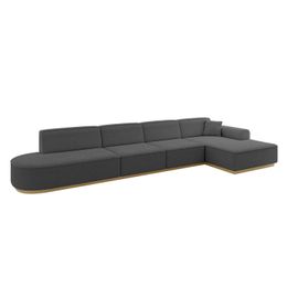 ECKSOFA Ottomane Rechts IREA-L3-v2 - 412x165x80 cm Grau