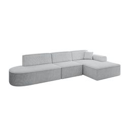 ECKSOFA Ottomane Rechts IREA-L2-v3 - 327x165x77 cm Grau