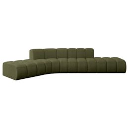ECKSOFA modulares Sofa Solven-L1 - 380x174x70 cm Gr&uuml;n