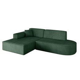 ECKSOFA Ottomane Links IREA-L1-v4 - 232x165x77 cm Gr&uuml;n
