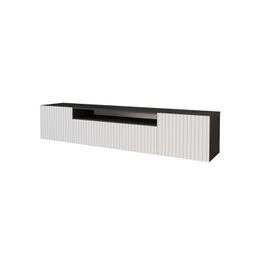 LOWBOARD KITO-W 200x40x41 cm - Schwarz / Wei&szlig;