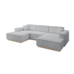 WOHNLANDSCHAFT IREA-U1 - 301x165x80 cm Grau
