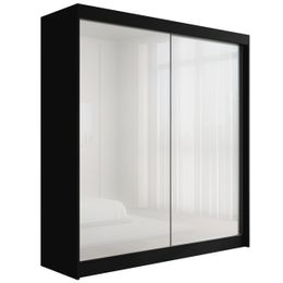 KLEIDERSCHRANK PEKA - 200 cm - Schwarz|Wei&szlig;