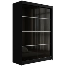 KLEIDERSCHRANK PEKA III - 120 cm - Schwarz