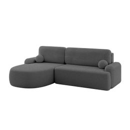 ECKSOFA mit Schlaffunktion und Bettkasten LIRA-L - 264x172x89 Grau