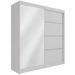 KLEIDERSCHRANK PAOKI - 200 cm - Wei&szlig;