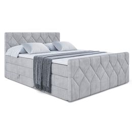 BOXSPRINGBETT CATOR-Z KING - 140x200 - H3/H4 - Hellgrau