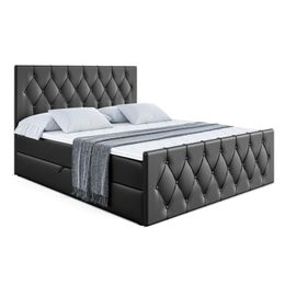 BOXBETT VELANTO-Z - 140 x 200 - H4 - Schwarz Hochglanz