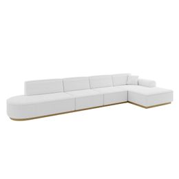 ECKSOFA Ottomane Rechts IREA-L3-v2 - 412x165x80 cm Wei&szlig;
