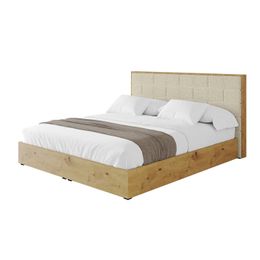 POLSTERBETT mit Bettkasten und Lattenrost, Boxbett ohne Matratze - ENZO8 140x200 Beige