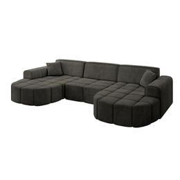 WOHNLANDSCHAFT LIVO-U1 - 315x173x79,5 cm Schwarz