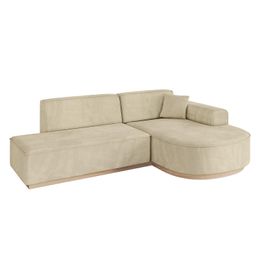 ECKSOFA Ottomane Rechts ARRIO-L1 - 243x171x83 cm Beige