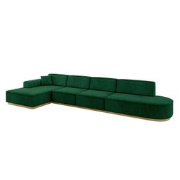 ECKSOFA Ottomane Links IREA-L3-v2 - 413x171x83 cm Gr&uuml;n