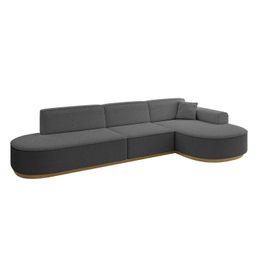 ECKSOFA Ottomane Rechts MARI-L2-v2 - 328x171x83 cm Grau Boucl&eacute;