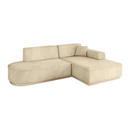 ECKSOFA Ottomane Rechts IREA-L1 - 232x165x80 cm Beige