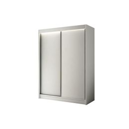 KLEIDERSCHRANK BEROG mit LED - 150 cm - Wei&szlig;