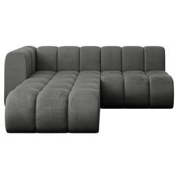 ECKSOFA modulares Sofa Darnel-L1 - 205x177x70 cm Dunkelgrau